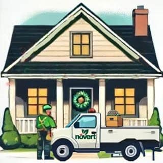 Installation de lumières de Noël - Novert